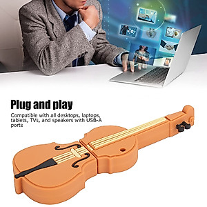 USB Flash Drive, Violin Shaped USB 2.0 Memory Stick Pen Drive Novelty Thumb Drive, Portable USB Drive Pendrive(16GB)