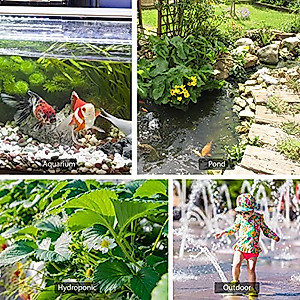 FREESEA Aquarium Submersible Fountain Pump: 30W 550GPH Adjustable Quiet Water Pumps with 7.2ft High Lift for Small Pond | Waterfall | Outdoor | Statuary | Hydroponic (550GPH)