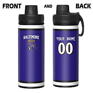 ANTKING Baltimore Tumbler Travel Mug Coffee Cup Custom Name Number Gifts for Men Women Youth
