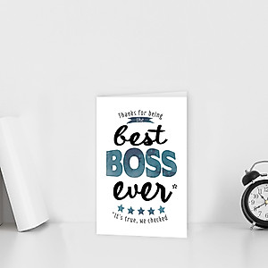 BENNLOOS Funny Boss's Day Card for Men Women, Happy Boss's Day Gift for Boss, Humor Birthday Card for Boss, Boss Thank You Card, Best Boss Ever Card