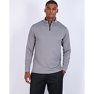 3 Pack:Men's Quarter 1/4 Zip Pullover Long Sleeve Athletic Mesh Quick Dry Dri Fit Shirt Gym Running Performance Golf Half Zip Up Top Thermal Workout Sweatshirts Sweater Sports Track Jacket-Set 5,XXXL