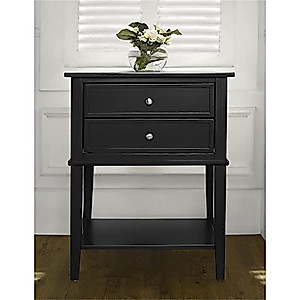 Ameriwood Home Franklin Accent Table 2 Drawers, Black