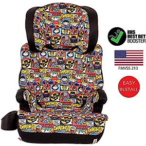 KidsEmbrace High-Back Booster Car Seat, DC Comics Chibi Justice League