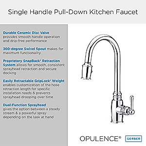 Gerber Plumbing Pull-Down Kitchen Faucet with SnapBack Retraction