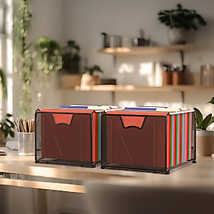 2-Pack SimpleHouseware Mesh Hanging File Organizer, Black