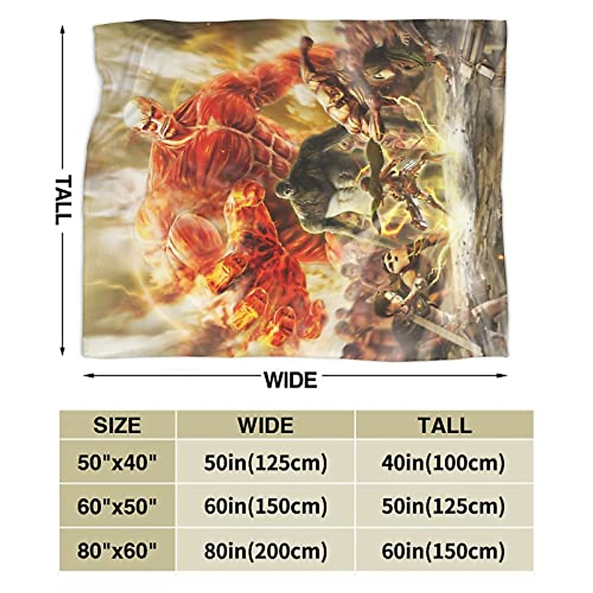 Anime Throw Blanket Levi Ackerman Throw Blanket Ultra-Soft Flannel Blanket