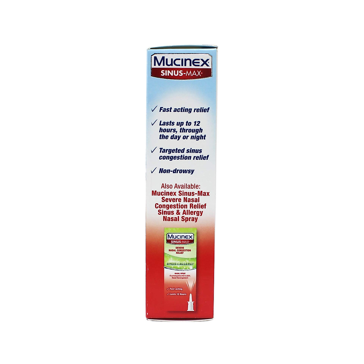 Mucinex Sinus-Max Severe Congestion Relief Clear & Cool Nasal Decongestant Spray- Fast Acting Relief For Sinus Pressure, With Cooling Menthol & Oxymetazoline, 0.75 oz. (Pack of 2), Packaging May Vary