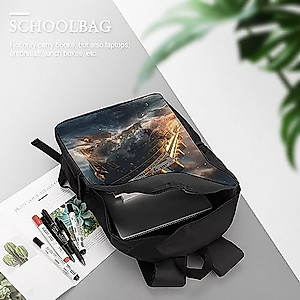 Titanic Cruise Ship Boat 17 Inch Backpack Travel Laptop Dayback Shoulder Back Pack for Men Women