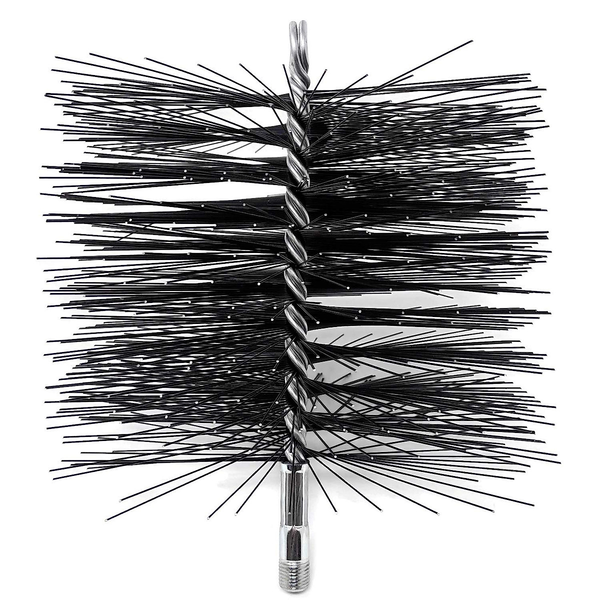 Midwest Hearth 8-Inch Square Wire Chimney Brush and 18-Foot Fiberglass Chimney Rod Bundle Kit