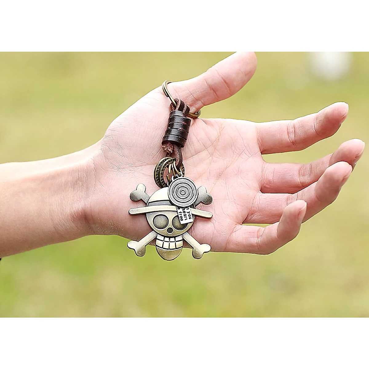 OP Wallet for Men Straw Hat Luffy Anime Wallet Faux Leather Slim Wallet Short Bifold Brown, Brown-1