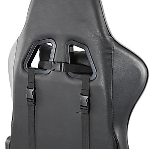 Anman Flight and Racing Simulator Game Chair with Backrest Black Grey Premium Recliner