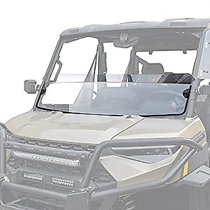 Clear Front Half Windshield for Ranger XP 1000, SAUTVS Lightly Dustproof Durable Poly Half Windscreen for Polaris Ranger XP 1000 / Crew/Diesel/XP 900 2017-2022 Accessories, Replace #2883301