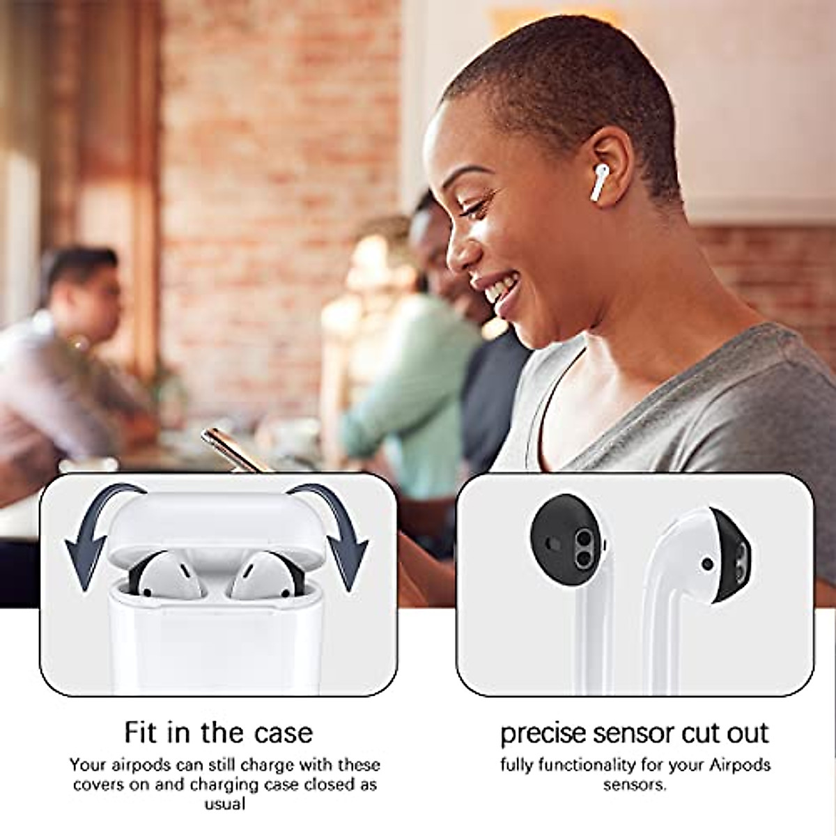 Airpods Case Pink,WQNIDE Airpods Accessories Set,12 in 1 Protective Silicone Cover and Skin for Apple Airpods Charging Case with Airpods Ear Hook Grips/Airpods Staps/Airpods Clips/Skin/Tips/Grips