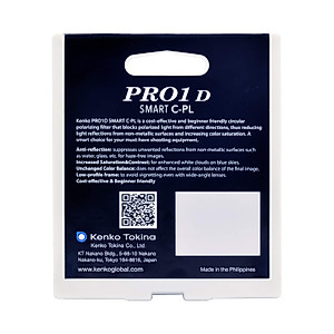 Kenko Circular Polarizing Filter PRO1D Smart C-PL Filter 55mm, for Removing Light Reflections, for Brilliant Landscape Photography, Lowprofile, 398722