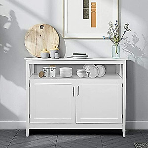 Goplus Sideboard Buffet Cabinet, White