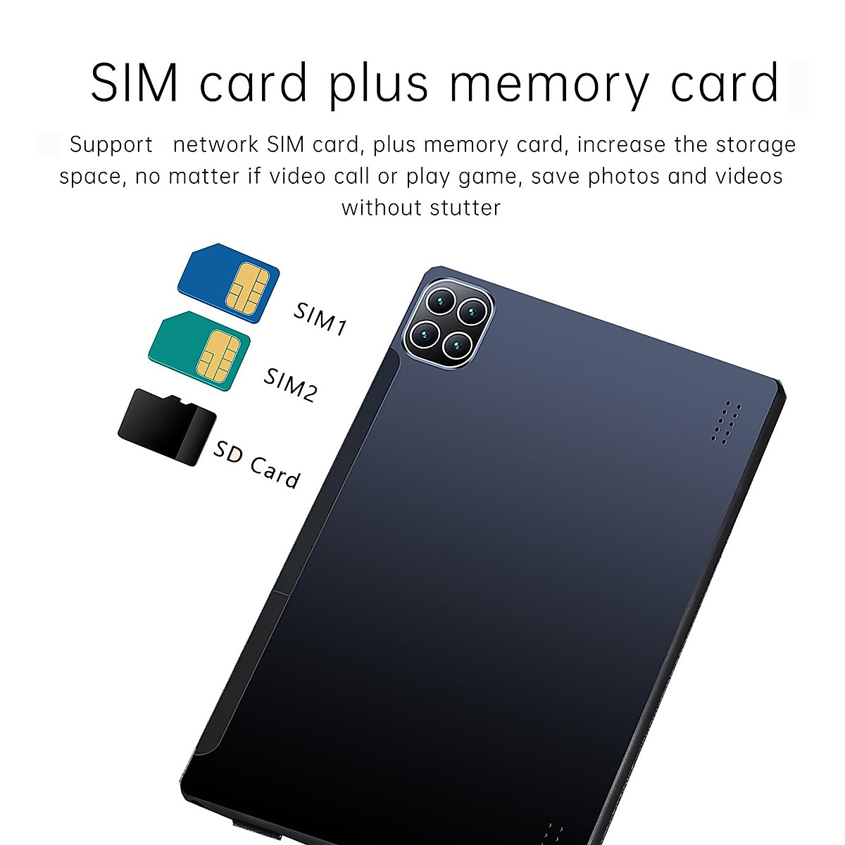 HD 8-Inch Tablet Pc Android 8-Core Processor, WiFi Bluetooth Voice Call Learning Game Tablet, 2+16g,Support Dual Sim Card Communication Function, 4000mah Battery