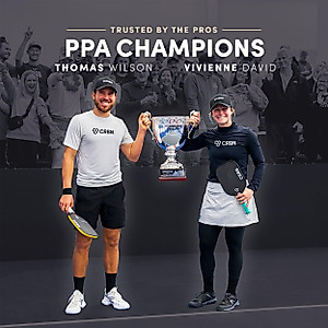 CRBN1 Pickleball Paddle - USAPA Approved Carbon Fiber Pickleball Paddle with Included Paddle Cover(White Logo, 14mm Thick)