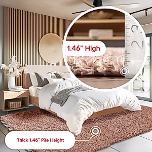 nuLOOM Neva Modern Tasseled Shag Area Rug, 7x9, Pink