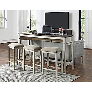 Lexicon Amelia 4-Piece Counter Height Dining Set, Antique White