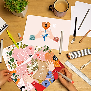 PATIKIL 24 Sheets Watercolor Postcards, 4x6 Blank Watercolor Paper Post Cards 140lb/300gsm Journal 100% Cotton Paper Bulk for Mailing Paint DIY Art Invitations Greeting, Yellow - Rough