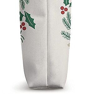 Melissa Monogram Name Holiday Christmas Floral Wreath Gift Tote Bag