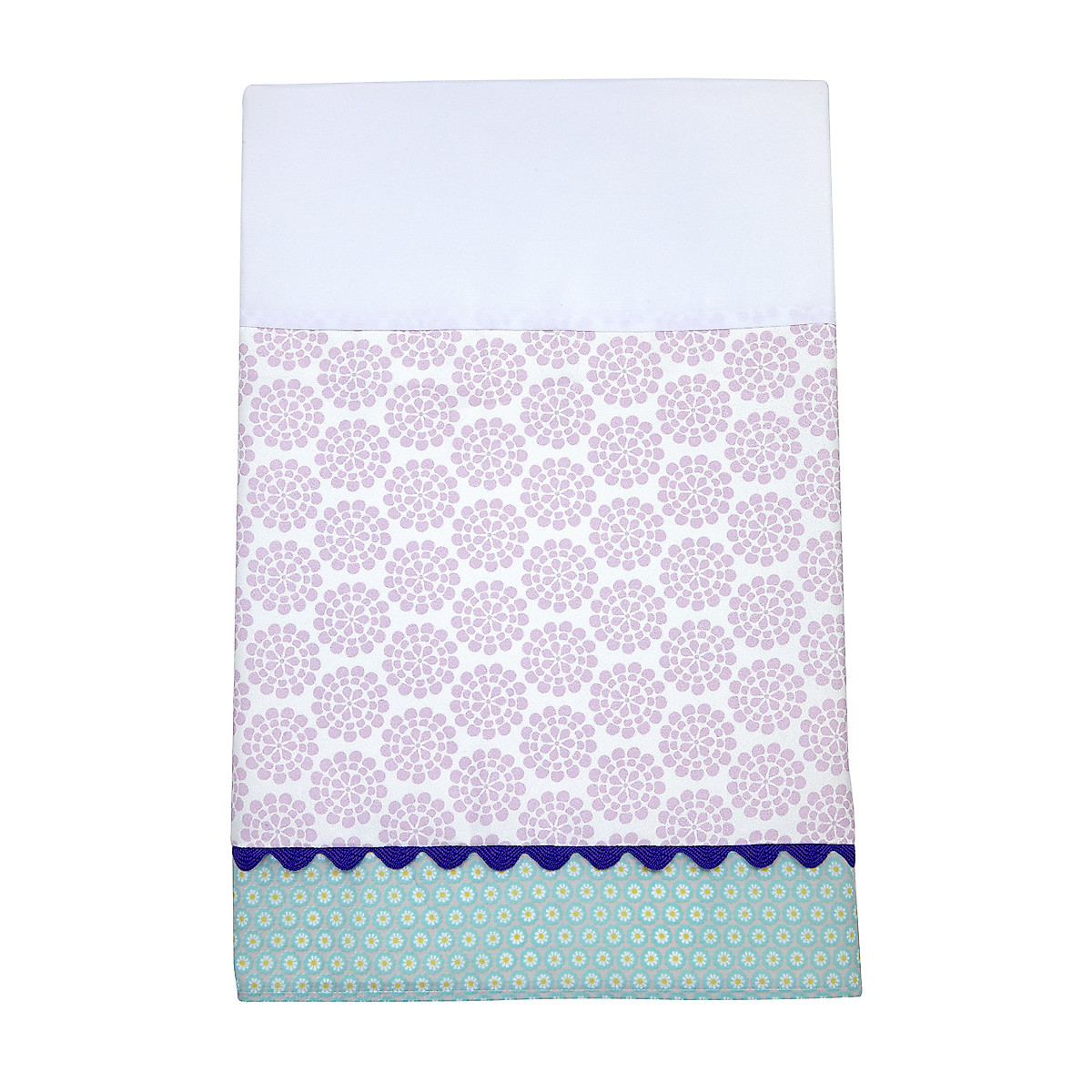 Carter's Zoo Jungle/Safari 4 Piece Nursery Crib Bedding Set, Lavender/Aqua/White