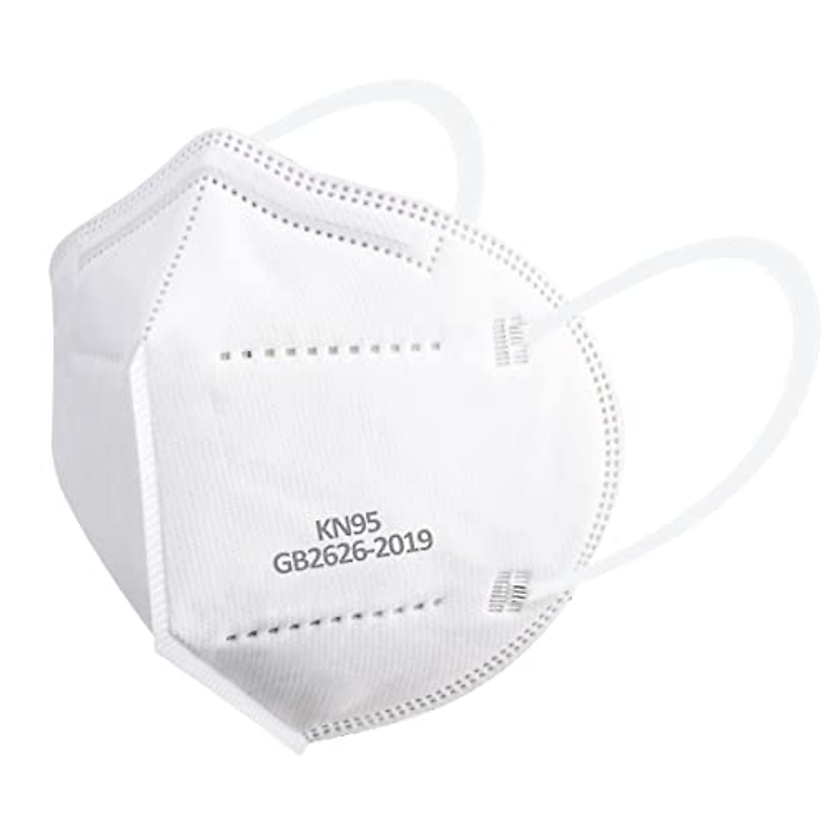 VERNASSA KN95 Face Mask 50 Pcs, 5-Ply Breathable KN95 Masks, Filter Efficiency≥95% Against PM2.5, Individually Wrapped, Disposable White Face Masks