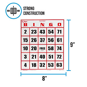 Regal Bingo Jumbo Bingo Cards Deck Reusable - Bingo Games for Family - 50 Playing Cards