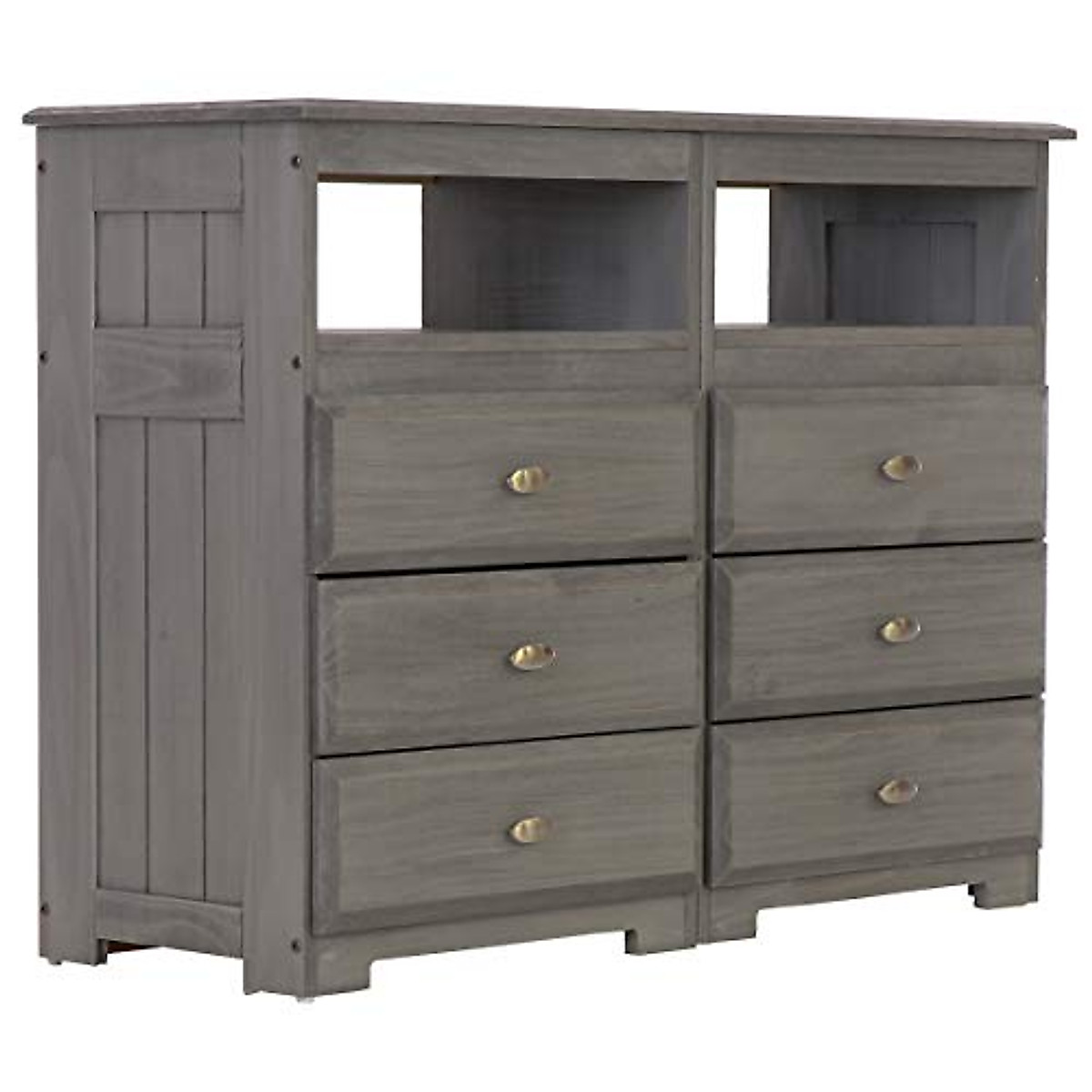 Discovery World Furniture Charcoal 6 Drawer Entertainment Dresser