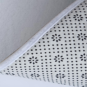 LTAETHC Kitchen Rug Floor Mat Retro Farm Country Star Berry on Black Grid Flannel Kitchen Mats, Cushioned Anti Fatigue with Non Slip Rubber Backed for Kitchen Bedroom Home Entrance - 18" x 30"