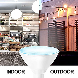 mfxmf LED Flood Outdoor Light Bulb 5000K Daylight，110V E26 Base 20W PAR38 Flood Light Bulbs Replace Up to 200W, Non-Dimmable,1800 Lumens LED Flood Light for Outdoor Hallway Garden（2 Pack）