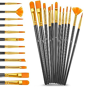 Caliart Acrylic Paint Set With 12 Brushes, 24 Colors (59ml, 2oz) Art Craft Paints Gifts for Artists Kids Beginners & Painters, Easter Basket Stuffers Pumpkin Canvas Ceramic Rock Painting Supplies Kit