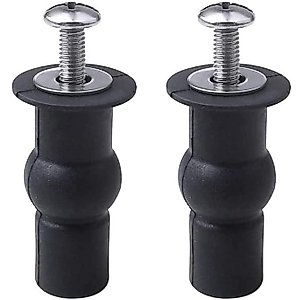 Universal 2PCS Toilet Seat Hinges Screws, Toilet Seat Top Fixing Part, Toilet Seat Fixing Device Rubber Top Nut,Toilet Seat Screws