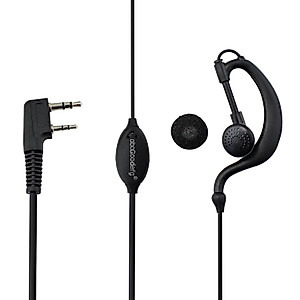 abcGoodefg G Shape Ear-Clip Earpiece Headset Mic Compatible with Kenwood PUXING Baofeng UV-5R UV-82 BF-UV5R TYT UV-5RA HYT 666s 777s 888s Retevis H-777 Talkabout Walkie Talkie (20Pack)
