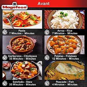 Magefesa® Avant Pressure Cooker, 6.2 Quart, made of very resistant aluminum, compatible with gas, electric, ceramic stoves, pressure canner, canning cooker pot, stove top instant fast cooking