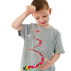 Baker Ross ET287 Spiral Snake Mobiles - Pack of 10, Perfect for Children to Design and Decorate, Ideal for School, Craft Groups, Party Crafting, at Home, White