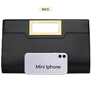 KKXIU Women Clutch Purse Elegant Pleated Evening Bag for Wedding Prom Bridal with Chain Strap (Black)