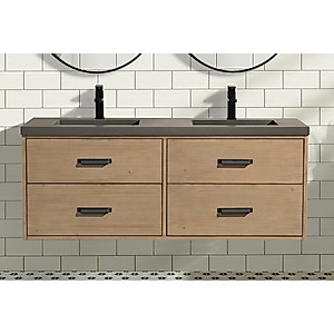 Ari Kitchen & Bath Kane 55" Bathroom Vanity Weathered Fir