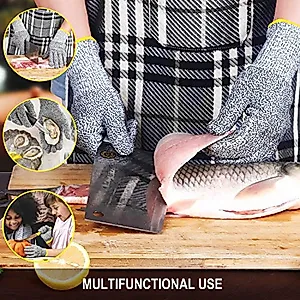 Cut Resistant Gloves Food Grade, Level 5 Protection Cut Proof Gloves, Work Kitchen Cutting Gloves for Oyster Shucking, Meat Cutting, Wood Carving and Fish Fillet Processing, 1 Pair (Small)