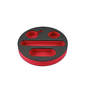 Polar Whale Couch Drink Holder Red and Black Refreshment Tray for Sofa Bed Floor Car RV Lounge TV Room Durable Foam 4 Compartments with Game Controller Slot 13.75 Inches Wide