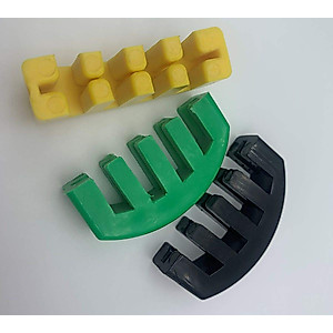 3PCS Violin Practice Mute, Rubber Practice Violin Silencer for 4/4 Violin Volume Control, Black, Green, Yellow