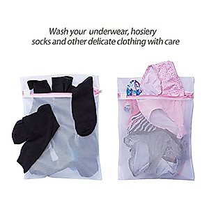 Techoss Polyester Mesh Zipper Laundry Bags for Delicates