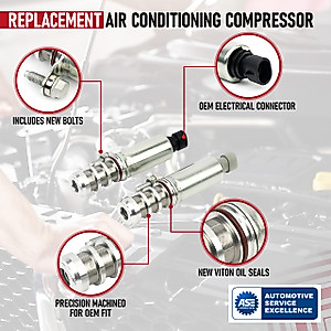 Intake and Exhaust Camshaft Position Actuator Solenoid Valve Kit, Replaces 12655420, 12655421, Compatible with Chevy, GMC 2.0, 2.2, 2.4L - HHR, Cobalt,Equinox, Malibu, G6 and other GM Vehicles