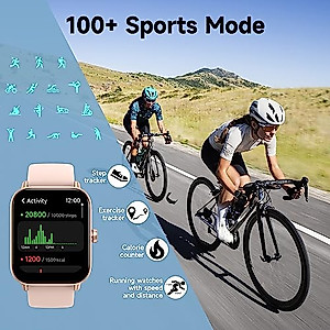 Faweio Smart Watch, Bluetooth 5.3 Answer/Make Call, Alexa Built in, 1.8" Fitness Tracker with Heart Rate SpO2 Sleep Monitor, Smart Watches for Men Women iPhone Android Compatible IP68 Waterproof