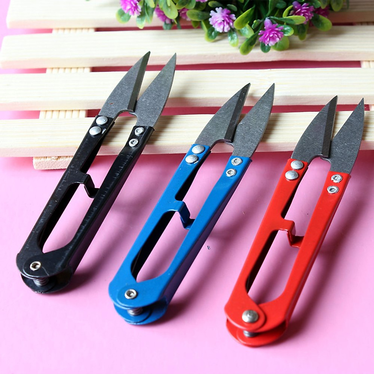 Hatisan U Sewing Scissors Clippers, Mini Small Thread Snips Trimming Nipper - Great for Stitch, Craft & DIY Supplies (Set of 14, Random Colors)