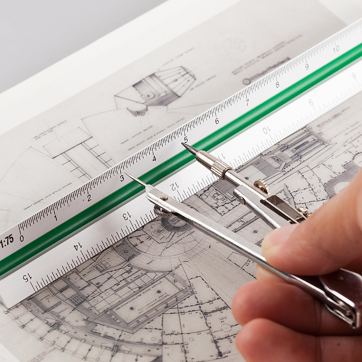 Mr. Pen Triangular, Architectural, Aluminum Scale Ruler for Blueprint, Drafting, Color-Coded, 12 Inches
