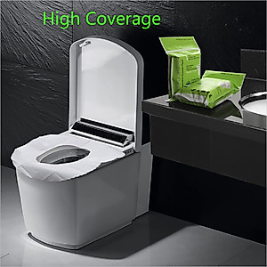 Porta Potty Toilet Seat Covers Disposable flushable Biodegradable Travel Pack 200 sheet / 100 Pack/Double Layer Potty Training Toilet Seat Covers Child for Travel Airplane Public Restrooms Hotel
