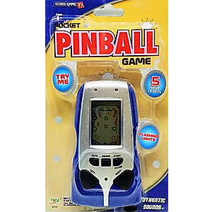 Video Game FX Pocket Pinball Game with Authentic Pinball Game Sounds and Lights