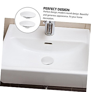 CORHAD 6 Pcs Sewer Panel Bathroom Sink Drain up drain stopper sink stopper replacement kit flume bounce sink stopper bath sink Drain Stopper Cover Stainless steel wash basin Accessories