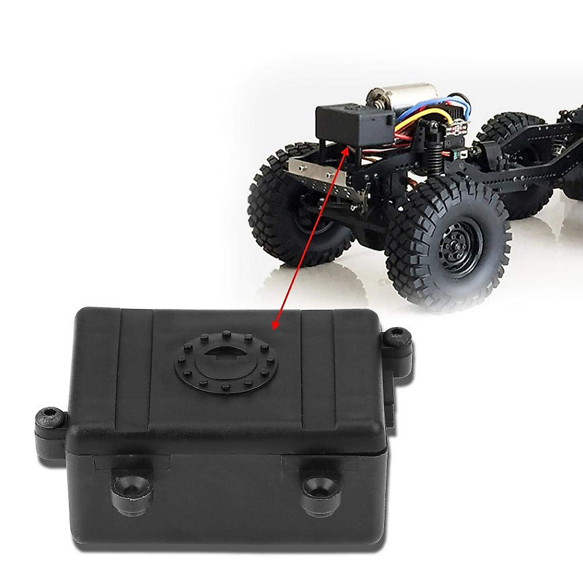 RC Receiver Box, 1/10 RC Crawler Radio ESC Receiver Box Accessory for TRX-4 SCX10 90027 SCX10 II 90046 D90